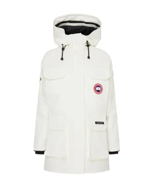 Canada Goose Long-sleeved Hooded Parka - White