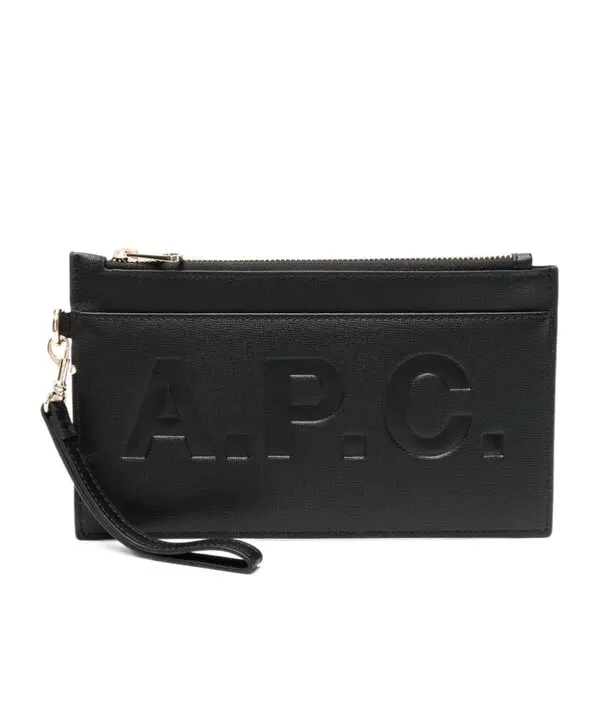 A.p.c. Logo-debossed Zipped Clutch Bag