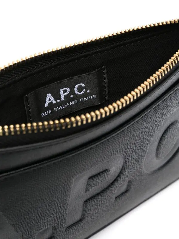A.p.c. Logo-debossed Zipped Clutch Bag
