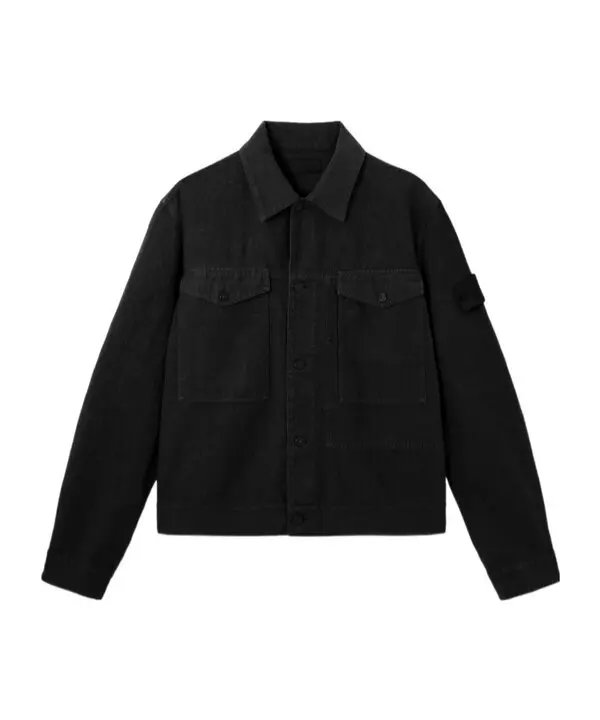 Stone Island Coach Jacket With Anti-drop Feature - Black