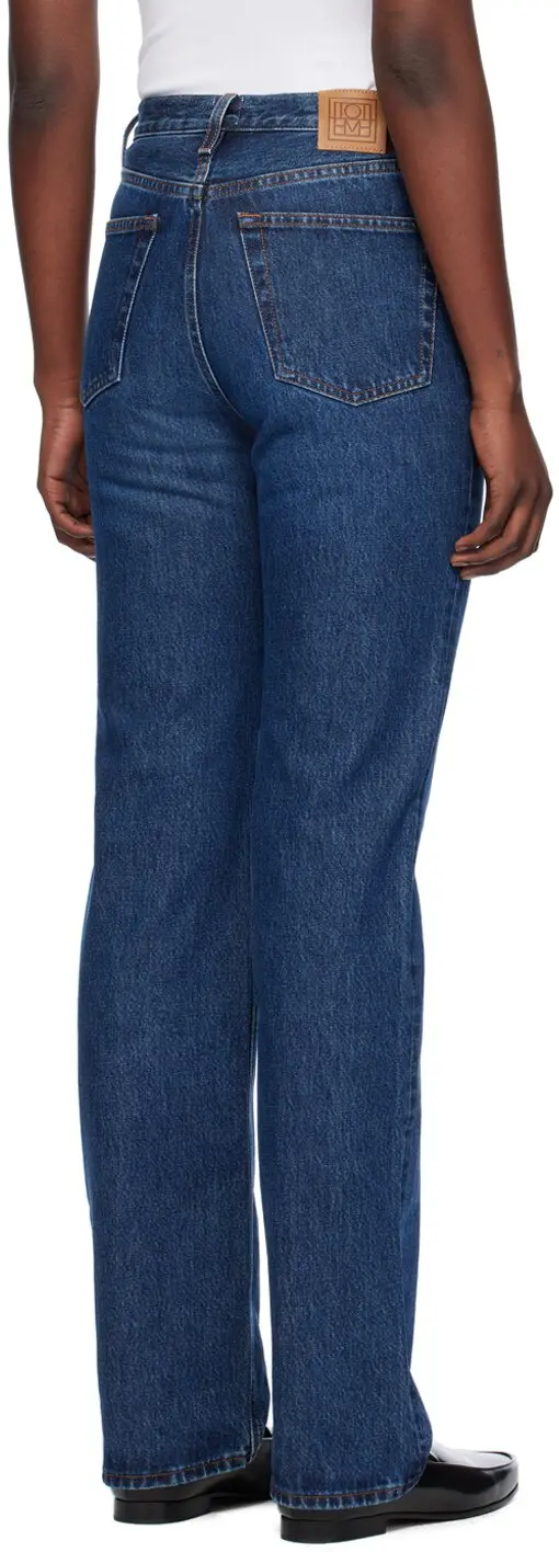 TOTEME Classic Cut Logo Patch Jeans