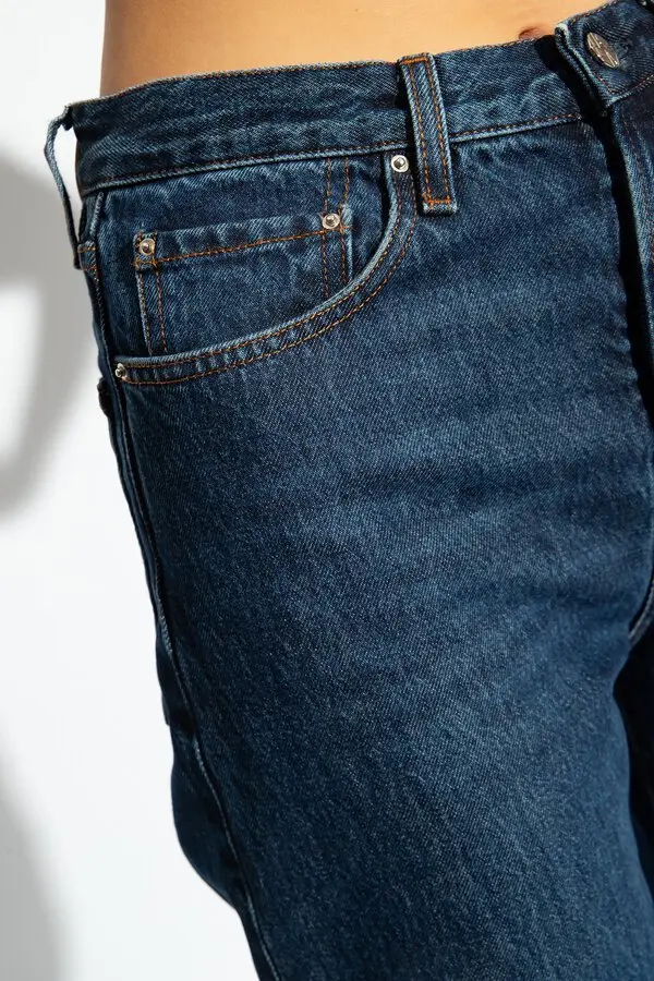 TOTEME Classic Cut Logo Patch Jeans