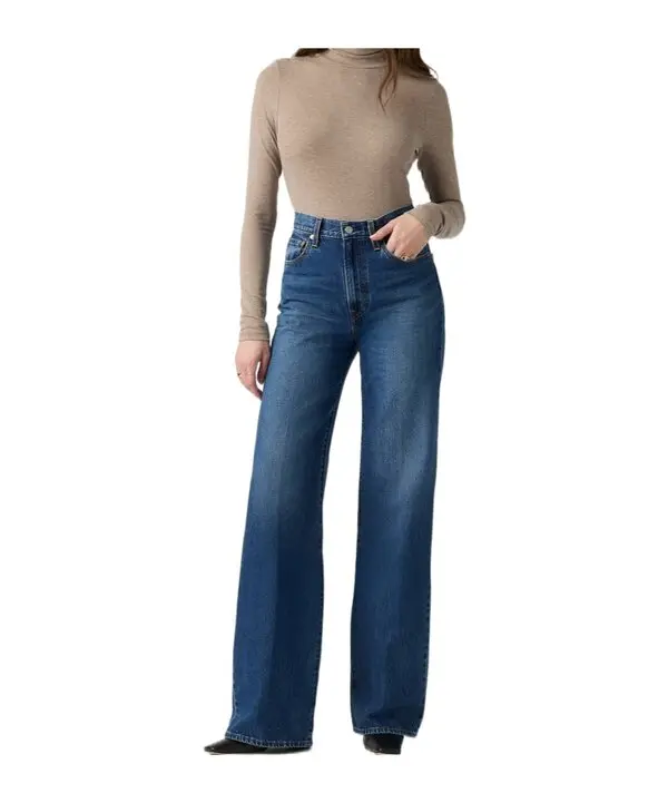 LEVI'S Ribcage Wide-leg Jeans - Medium Wash