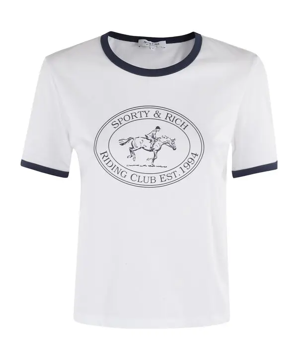 SPORTY  RICH Sporty & Rich Riding Club Ringer Tee