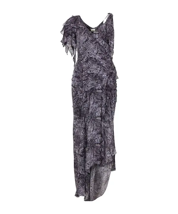 Isabel Marant Étoile Ruffled Short-sleeved Dress - Black