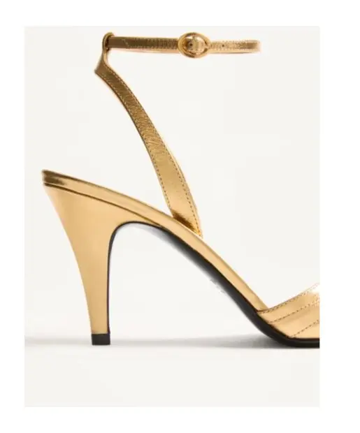 Valentino Garavani Ladycrush Sandal In Laminated Calfskin 85mm