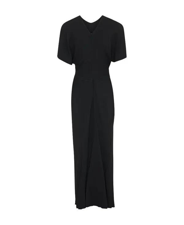 Victoria Beckham Round Collar Zipper Dress