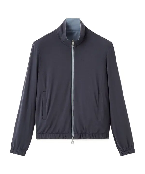 Loro Piana Bomber Jacket With Zip Up And Elasticated Details