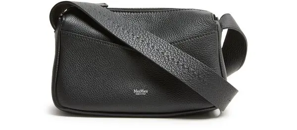 Max Mara Kipper Leather Shoulder Bag - Black