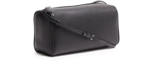 THE ROW 90's Leather Crossbody Bag - Black