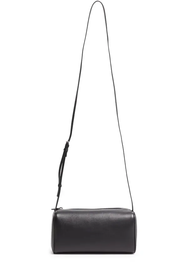 THE ROW 90's Leather Crossbody Bag - Black