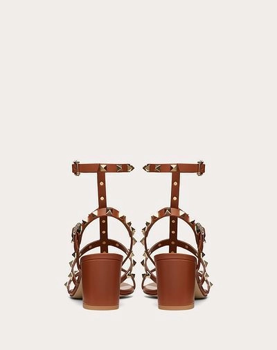 Valentino Garavani Rockstud Ankle-strap Mid Block Heel Sandals