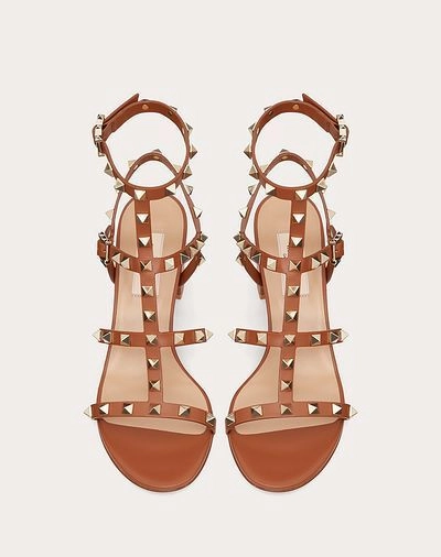 Valentino Garavani Rockstud Ankle-strap Mid Block Heel Sandals