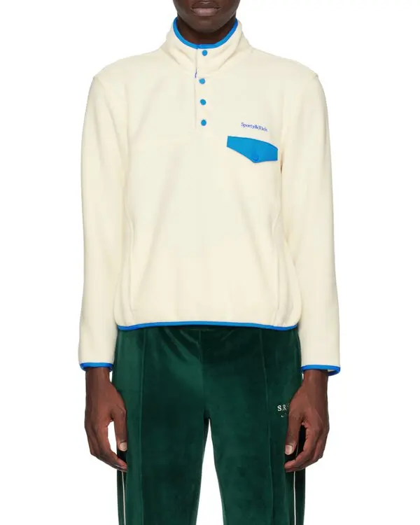 SPORTY  RICH Sporty & Rich Fleece Logo Pullover