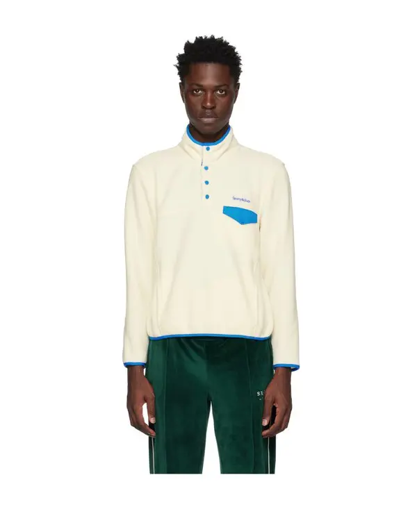 SPORTY  RICH Sporty & Rich Fleece Logo Pullover