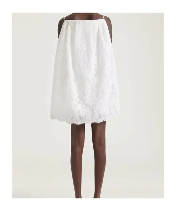 Givenchy Sliced Mini Dress In Lace With Cape