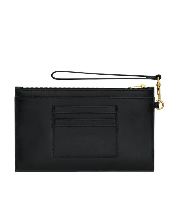 Saint Laurent Cassandre Matelassé Large Zipped Pouch