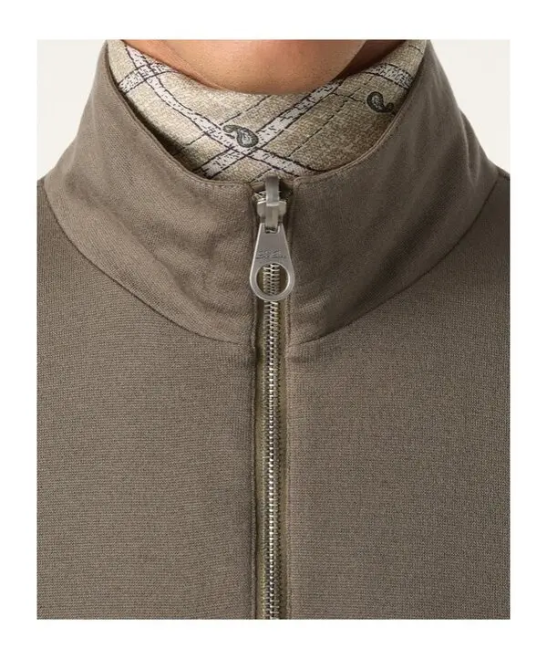 Loro Piana Bomber Jacket With Stand Collar - Thyme/pewter