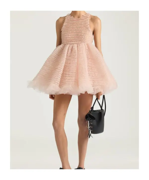 Givenchy Mini Babydoll Dress With Nylon Frills
