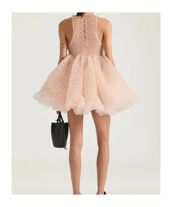 Givenchy Mini Babydoll Dress With Nylon Frills