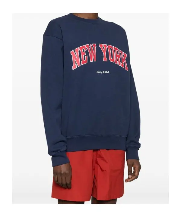 SPORTY  RICH Sporty & Rich "new York" Logo Sweatshirt