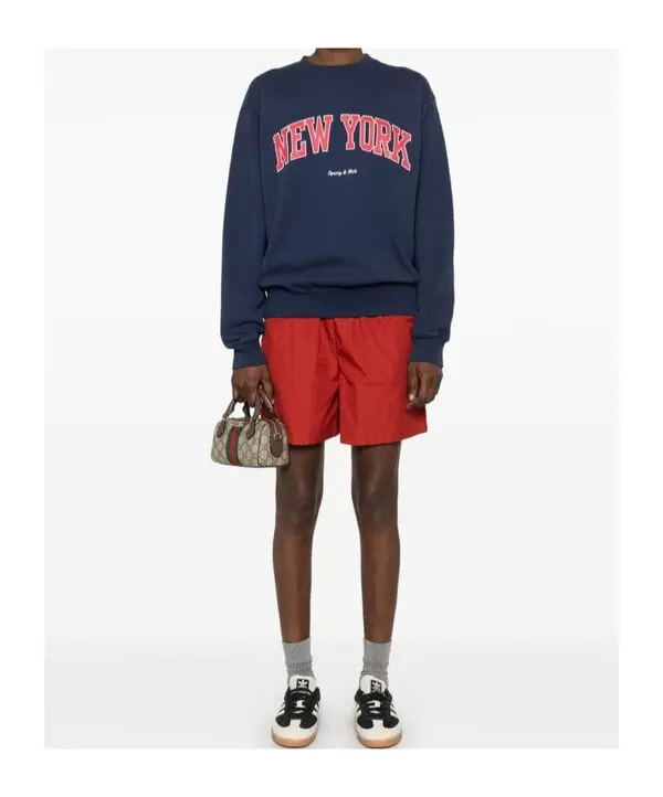 SPORTY  RICH Sporty & Rich "new York" Logo Sweatshirt