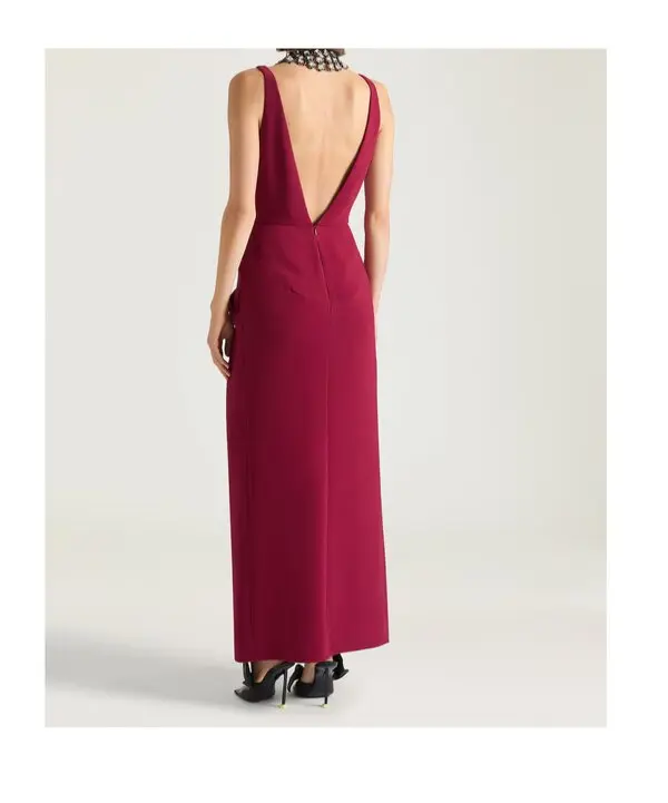 Givenchy Long Wrapped Dress In Crepe Cady