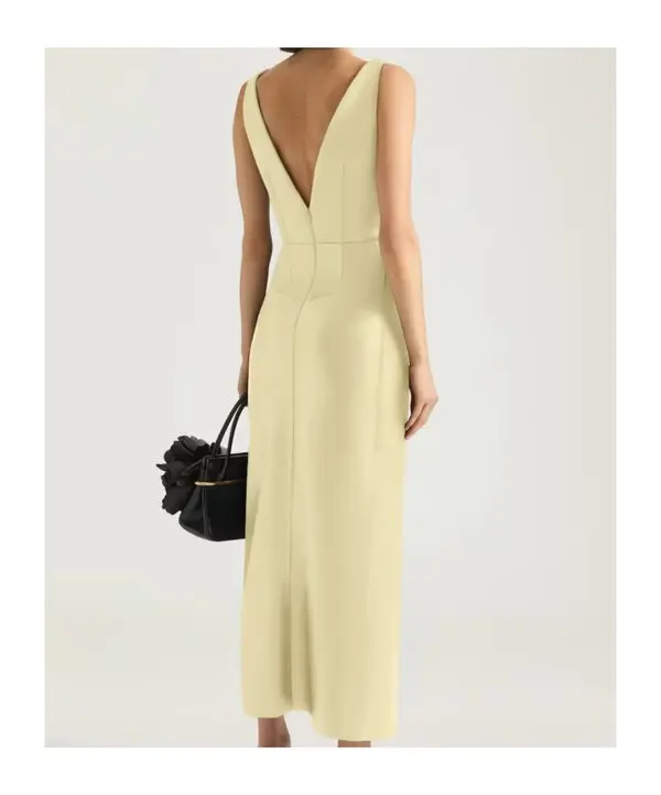 Givenchy Long Wrapped Dress In Leather