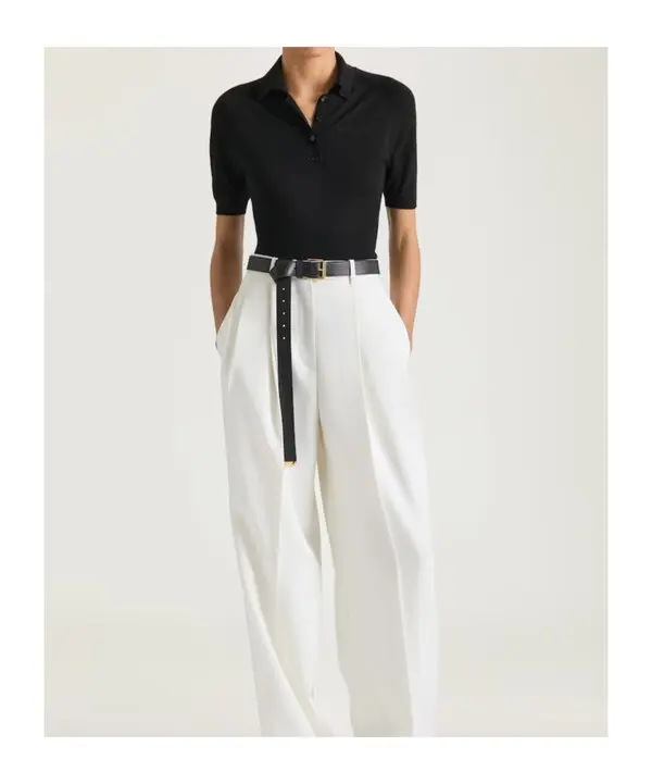 Givenchy Cropped Polo In Second Skin Effect Knit
