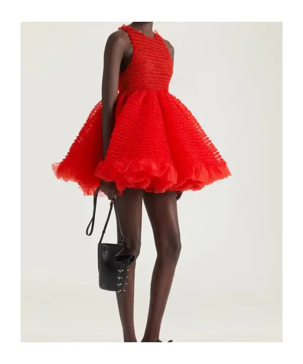 Givenchy Mini Babydoll Dress With Nylon Frills