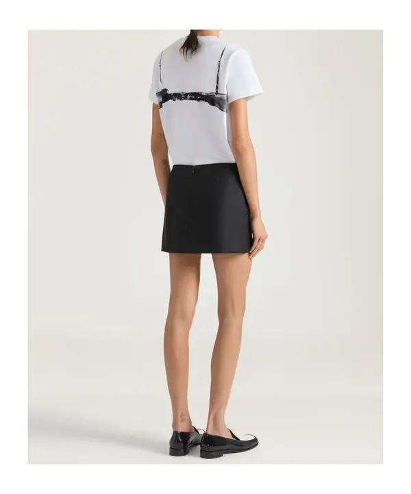 Givenchy Mini Skirt In Wool With Vertical Stripes
