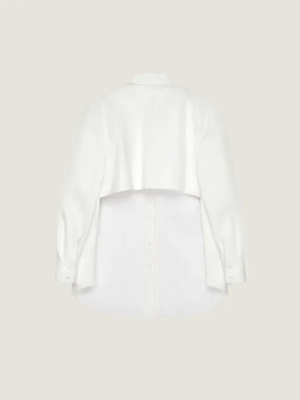 Givenchy Asymmetric Shirt In Nappa Leather