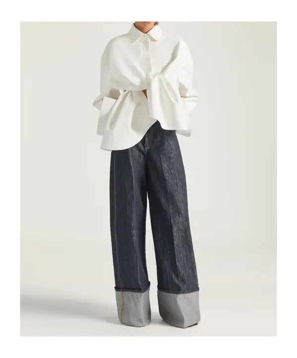 Givenchy Asymmetric Shirt In Nappa Leather