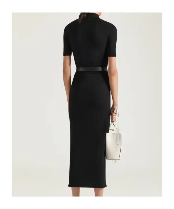 Givenchy Midi Polo Dress In Second Skin Effect Knit