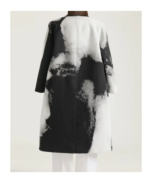Givenchy Car Coat In Cotton With Portrait Jacquard