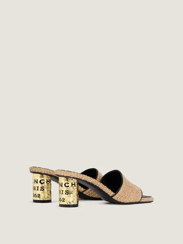 Givenchy Tape Raffia-effect Heeled Mules
