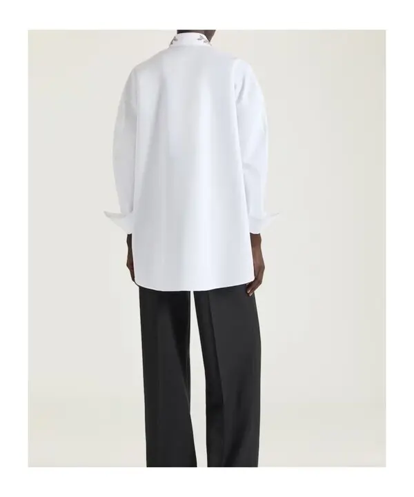 Givenchy Asymmetric Shirt In Poplin With Sequins