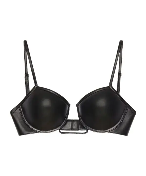 Givenchy Cutaway Bra In Leather - Black