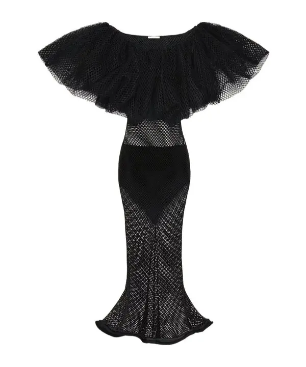 Givenchy Ruffled Dress In Mesh