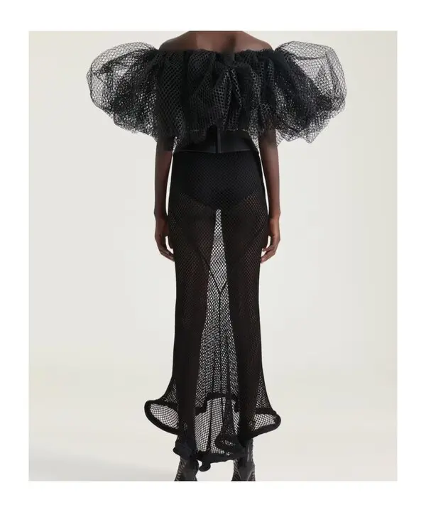 Givenchy Ruffled Dress In Mesh