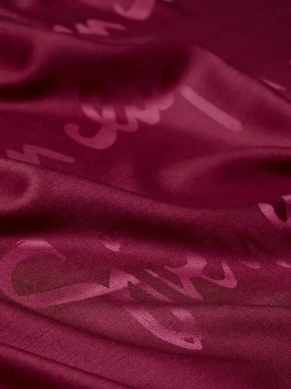 Givenchy Shawl In Silk And Wool With Signature
