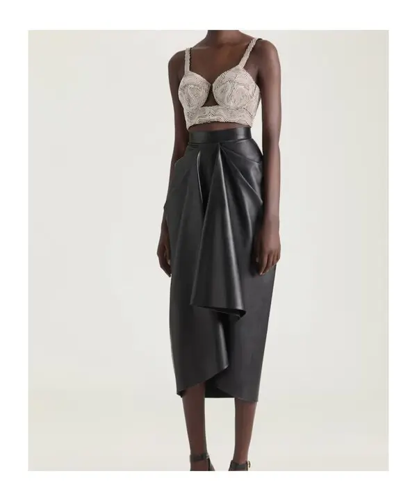 Givenchy Bra Top In Satin With Embroidered Pearls