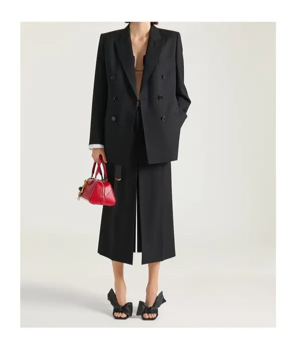 Givenchy Double-breasted Slashed Jacket In Wool And Mohair
