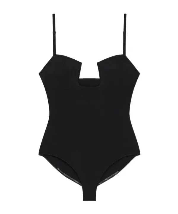 Givenchy Cutaway Bodysuit In Engineered Knit