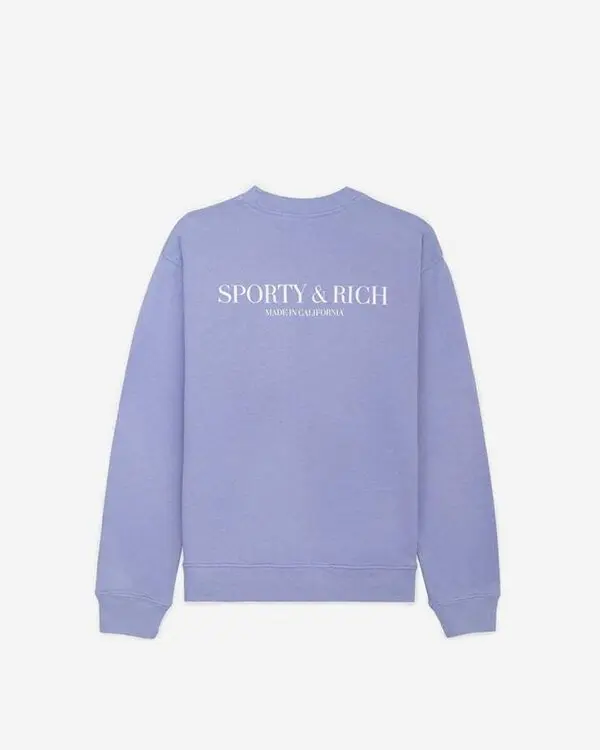 SPORTY  RICH Sporty Rich Logo Printed Crewneck Sweatshirt