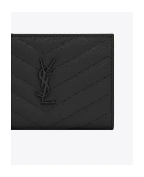 Saint Laurent Monogram Fragments Zipped Cardholder