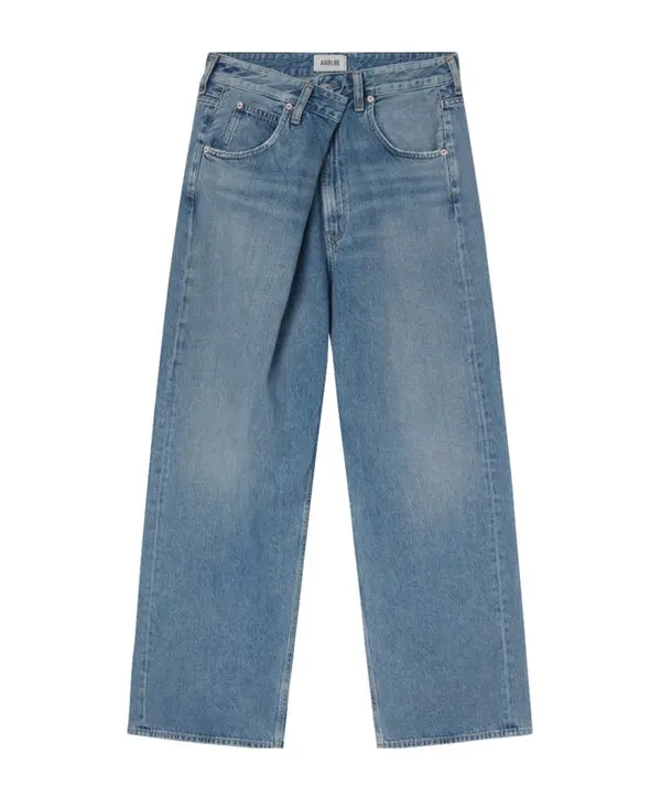 AGOLDE Denim Trousers With Belt Loops - Blue
