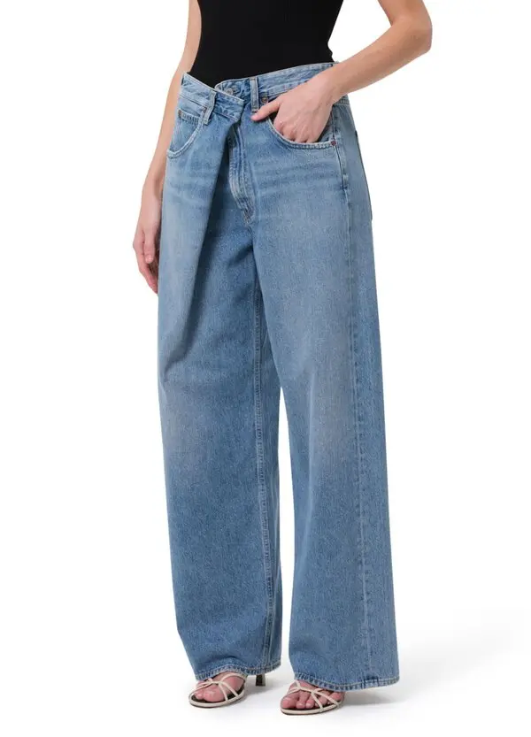 AGOLDE Denim Trousers With Belt Loops