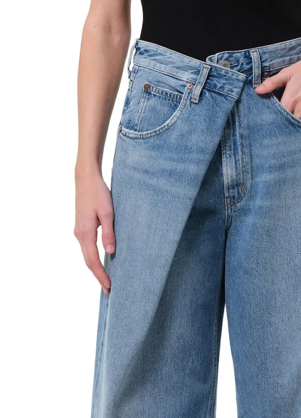 AGOLDE Denim Trousers With Belt Loops