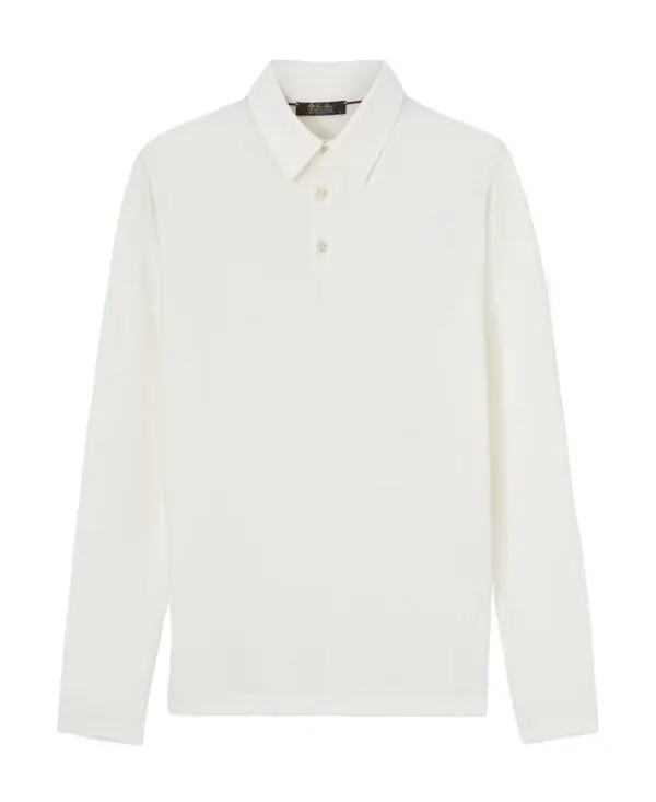 Loro Piana Long-sleeved Polo Shirt - White
